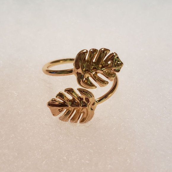 Handmade | Jewelry | Double Monstera Leaf Ring | Poshmark
